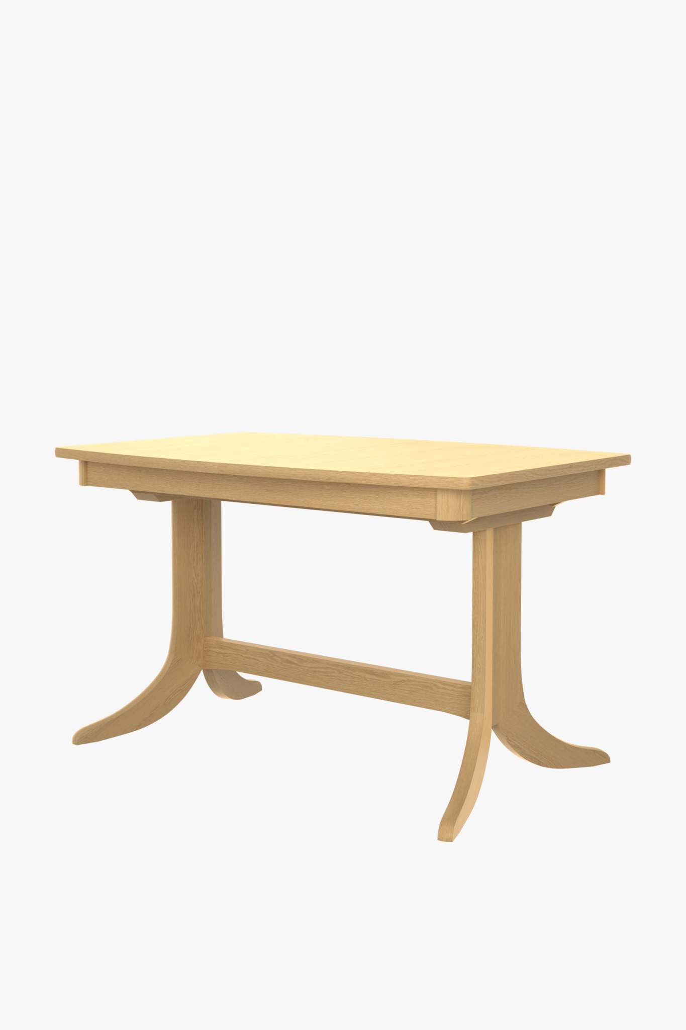 Shadows Small Rectangular Pedestal Dining Table (Oak) – Qualita Ltd