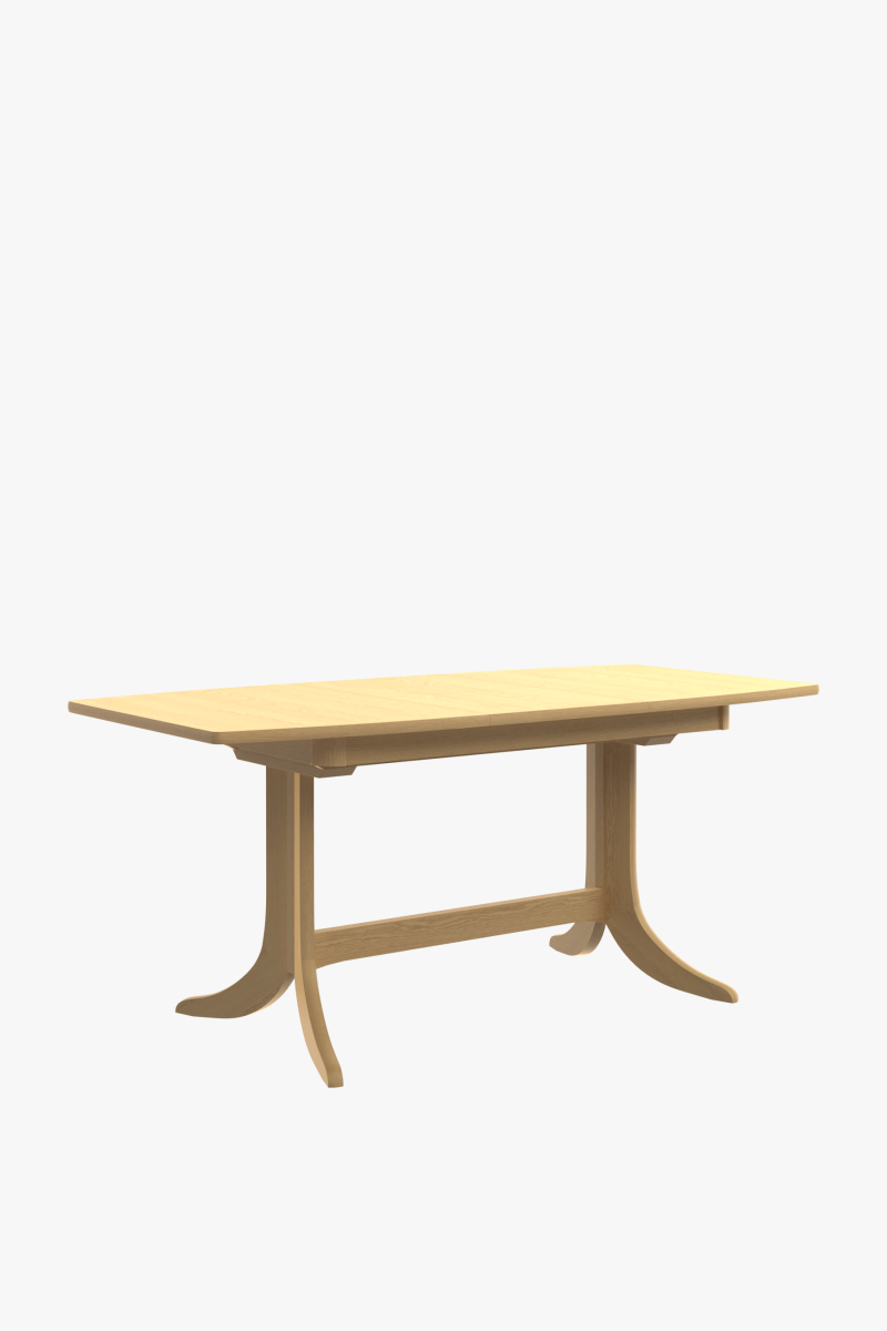 Shadows Small Rectangular Pedestal Dining Table (Oak) – Qualita Ltd