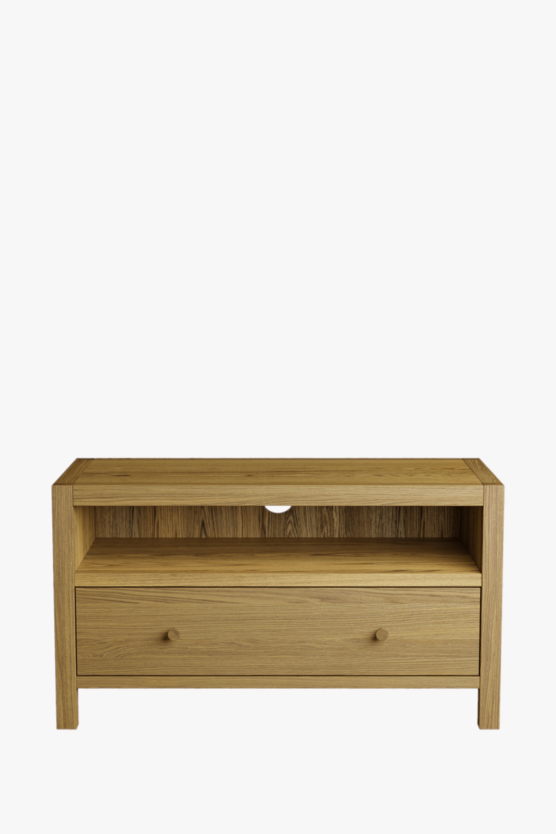 Brompton 1 Drawer TV Unit (Oak) – Qualita Ltd