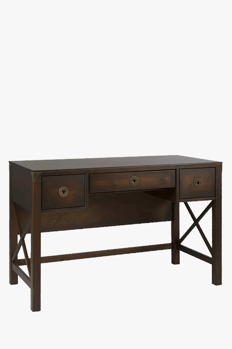 Balmoral 3 Drawer Desk (Dark Chestnut) – Qualita Ltd