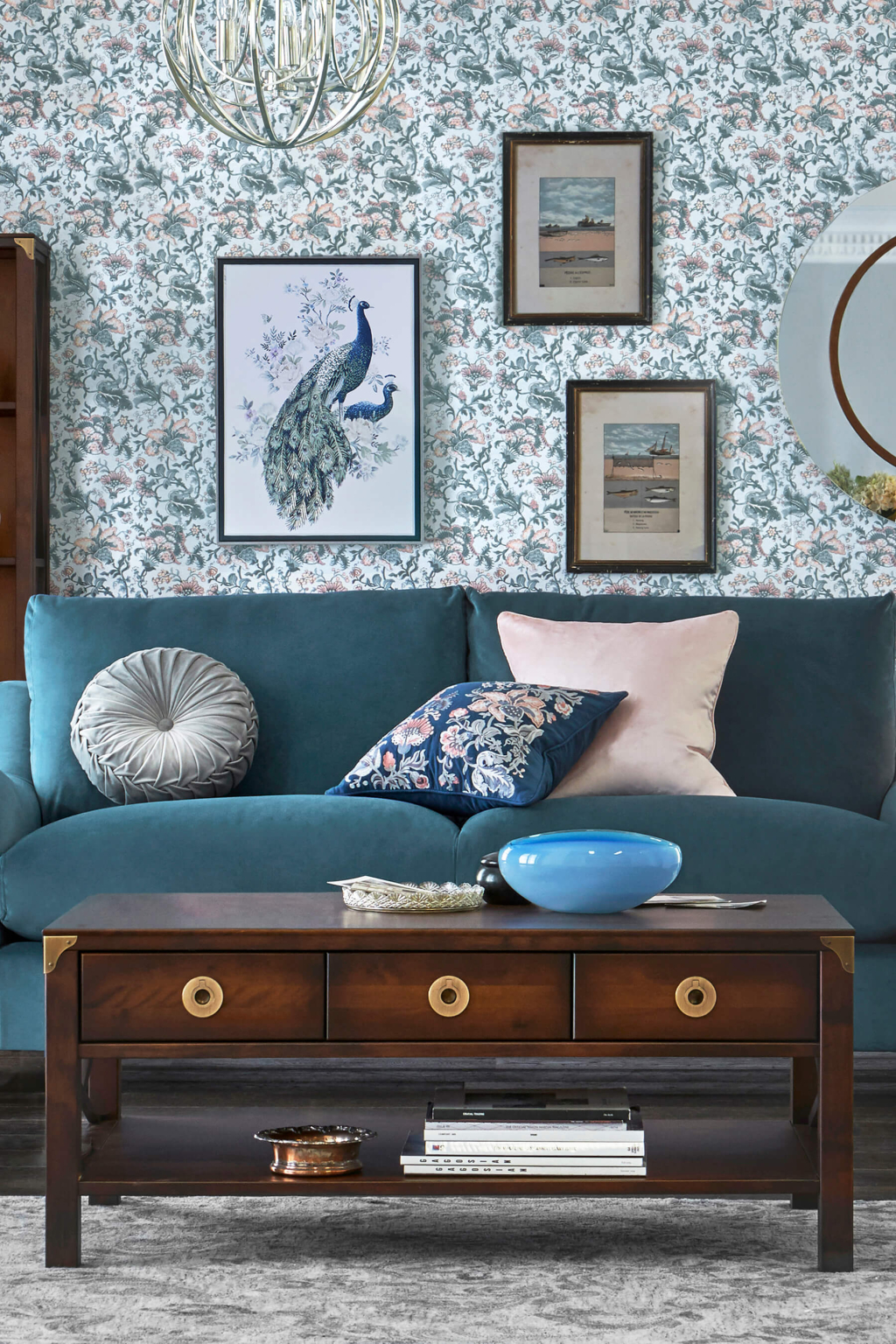 Balmoral 3 Drawer Coffee Table (Dark Chestnut) – Qualita Ltd