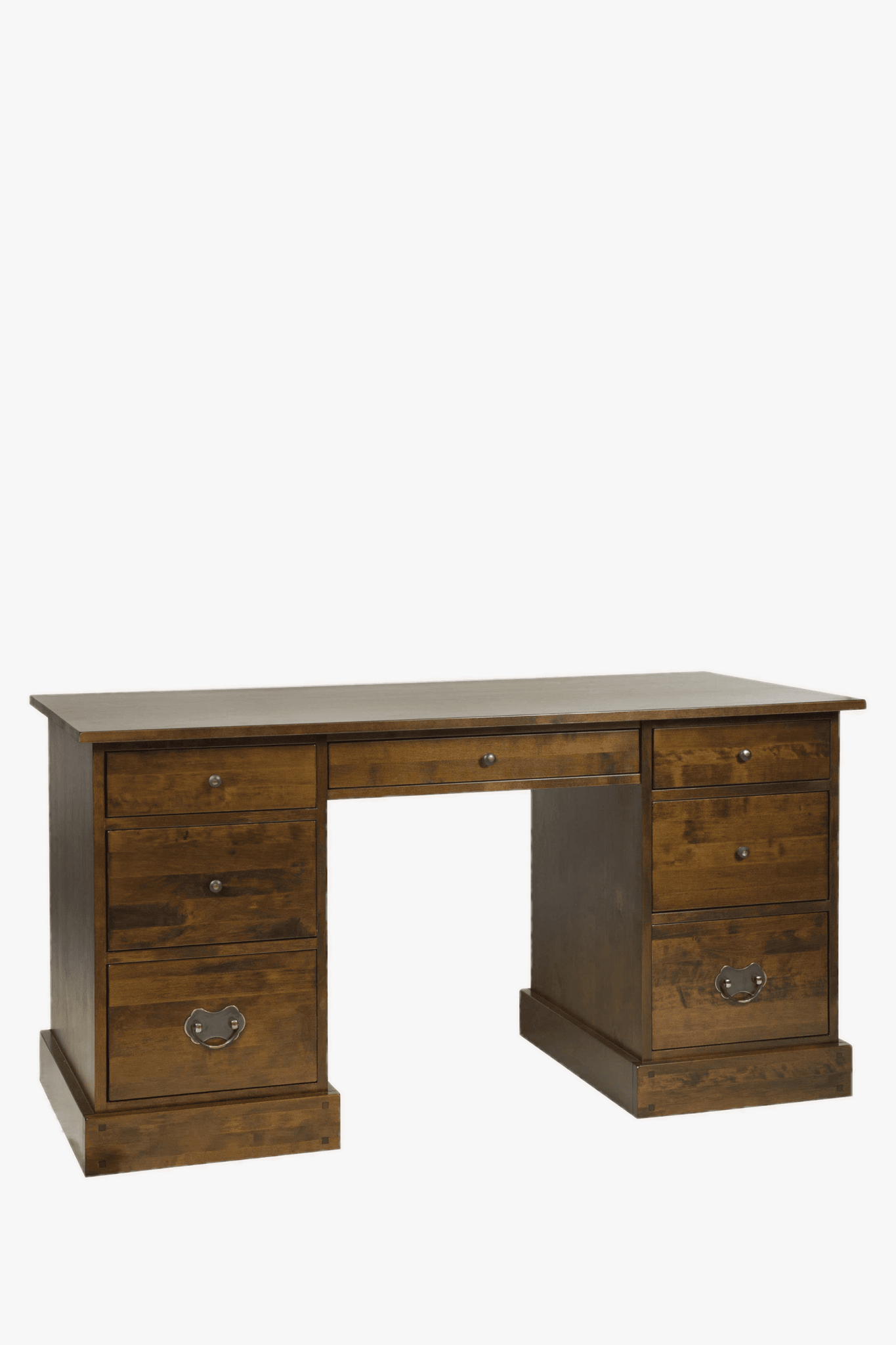 Garrat 7 Drawer Desk (Dark Chestnut) – Qualita Ltd