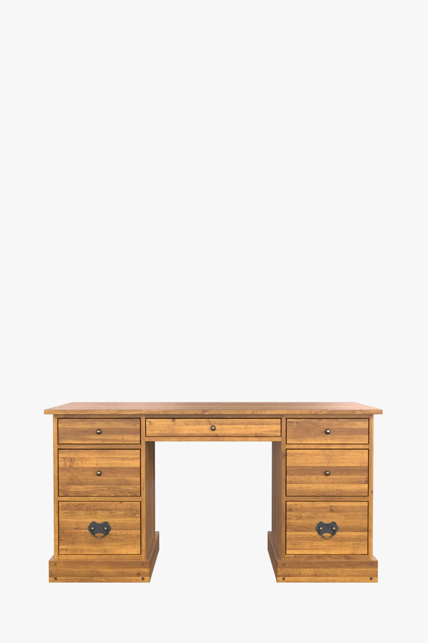 Garrat 7 Drawer Desk (Honey) – Qualita Ltd