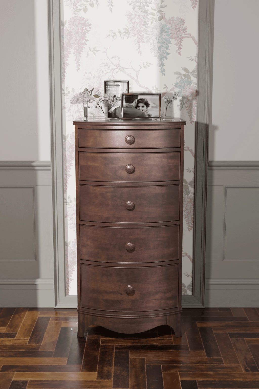 Broughton 5 Drawer Tall Chest (Dark) – Qualita Ltd