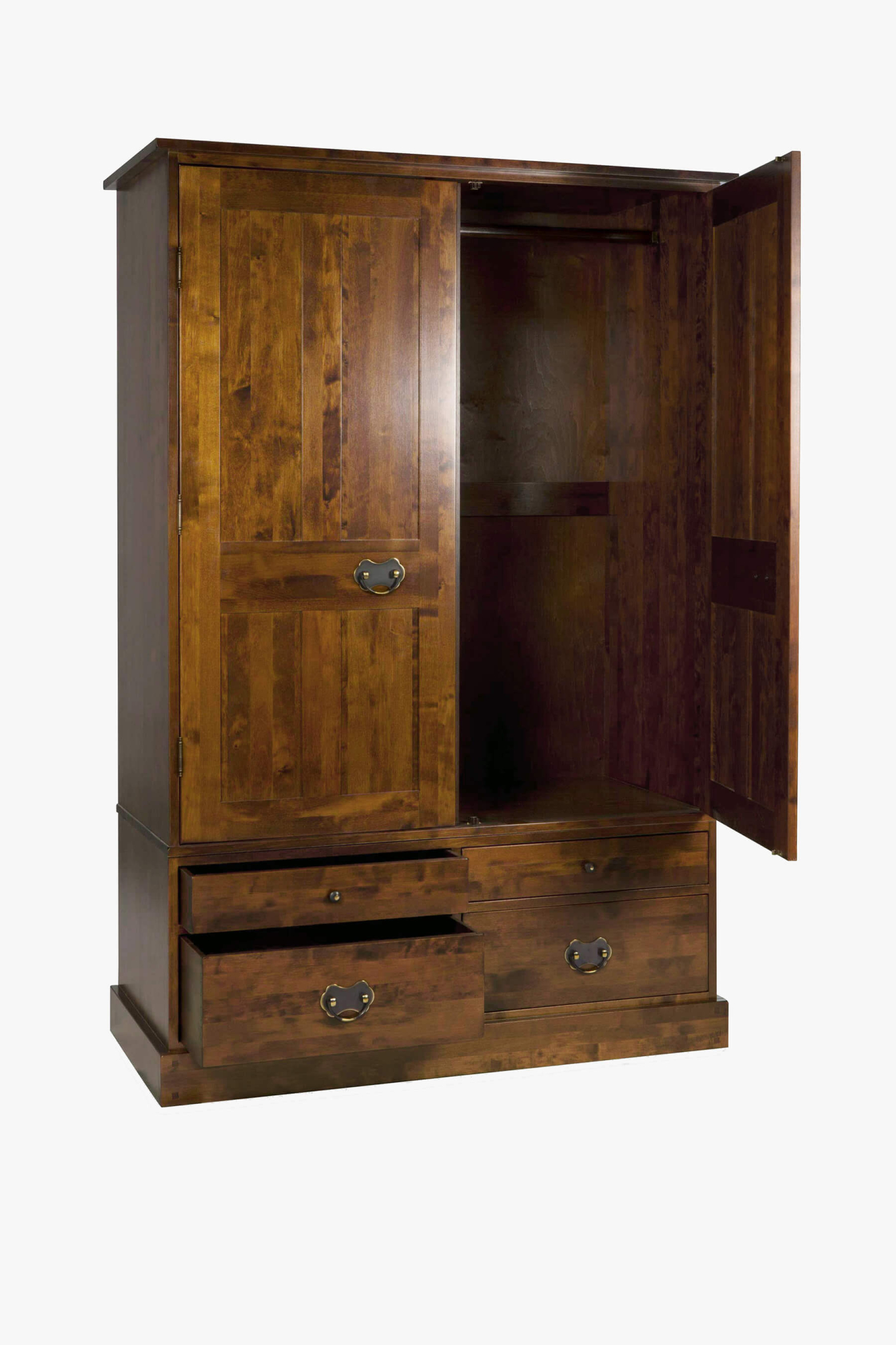 Garrat 2 Door 4 Drawer Wardrobe (Dark Chestnut) – Qualita Ltd