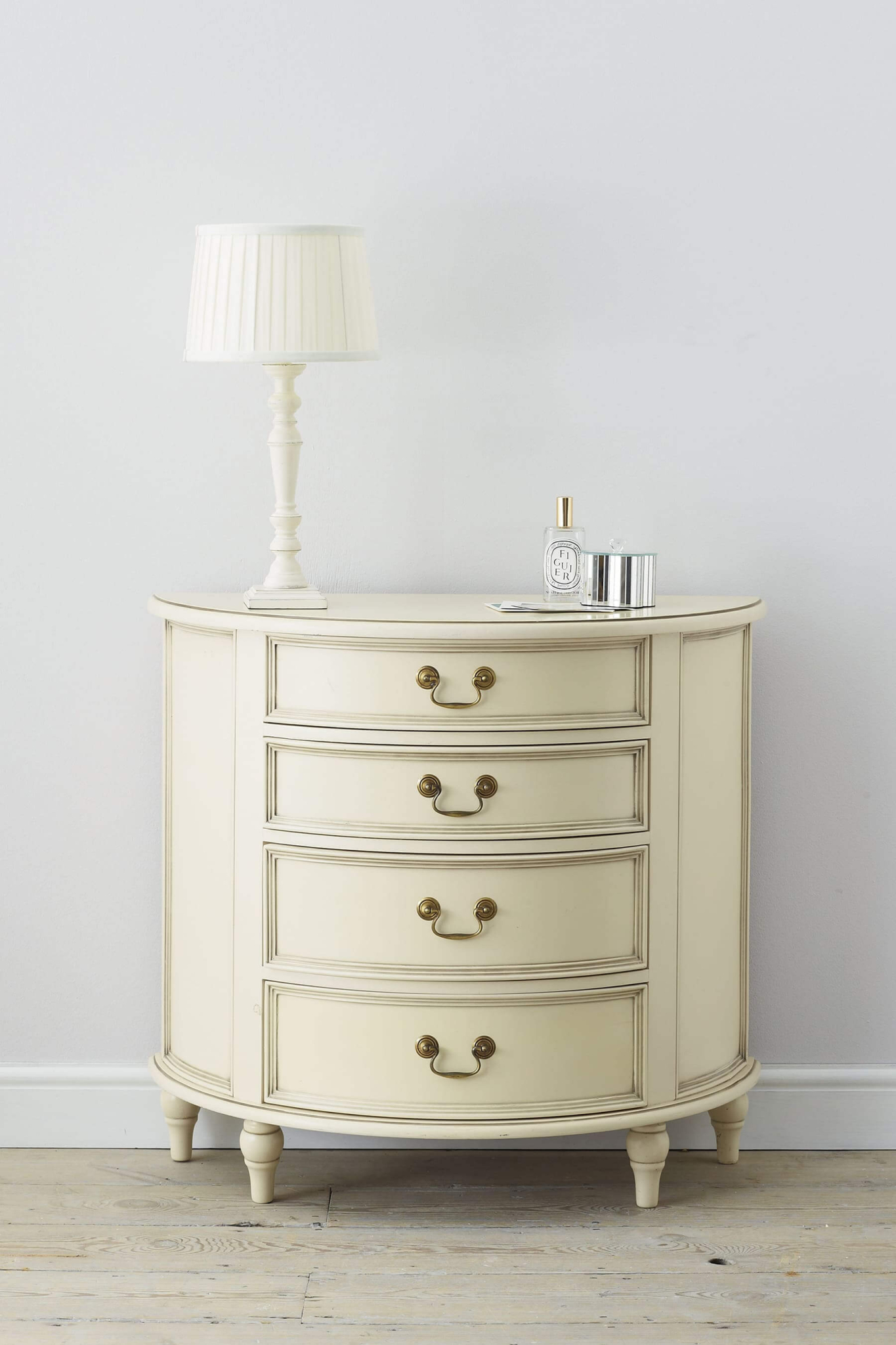 Clifton 4 Drawer Half Moon Chest (Ivory) – Qualita Ltd