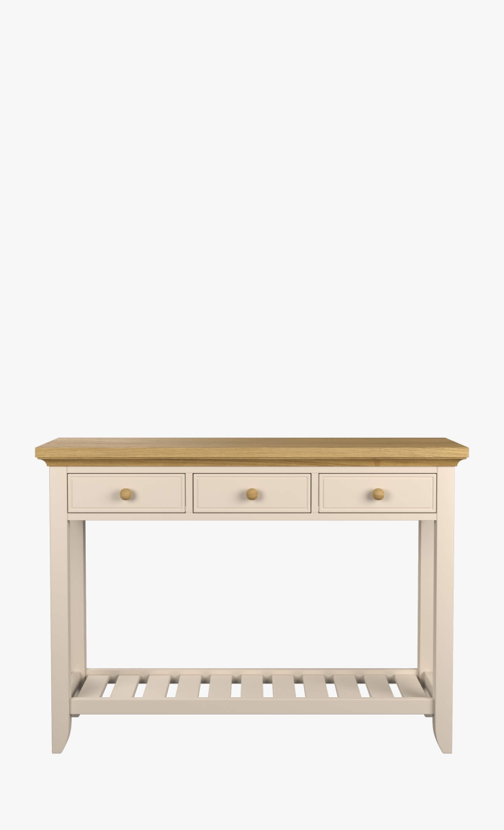Oakham 3 Drawer Console Table (Cream) – Qualita Ltd