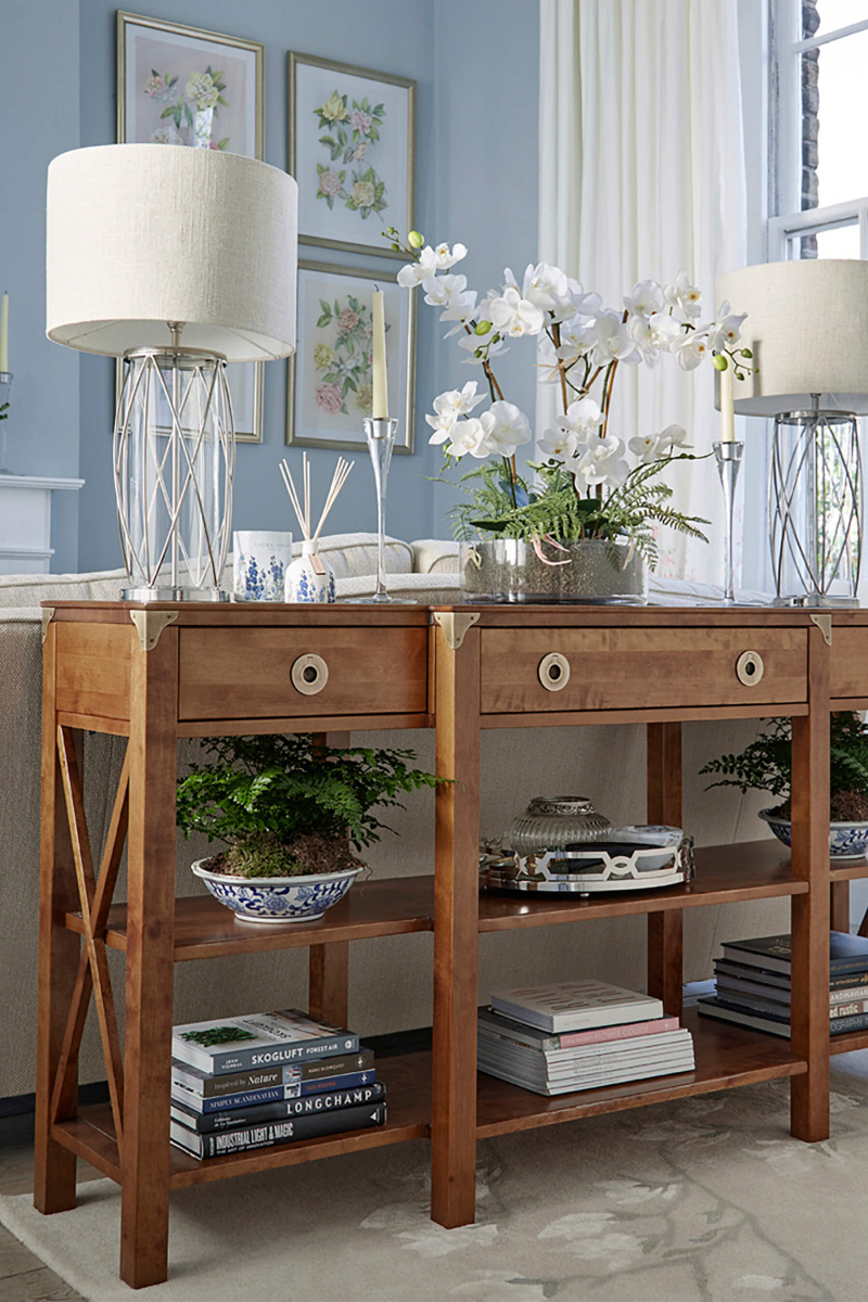 Balmoral 3 Drawer Triple Console Table (Honey) – Qualita Ltd