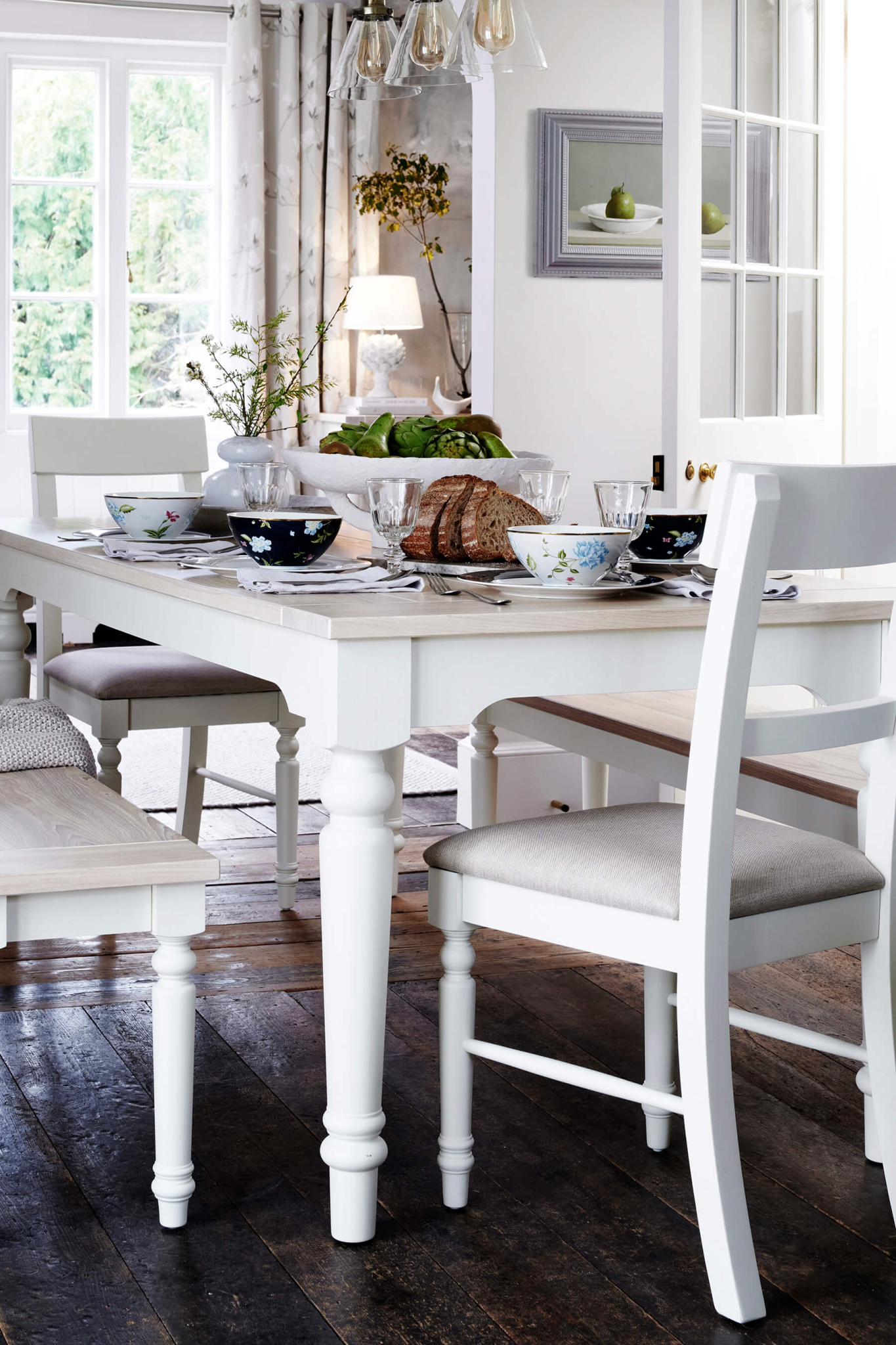 Dorset Fixed Dining Table (White) – Qualita Ltd