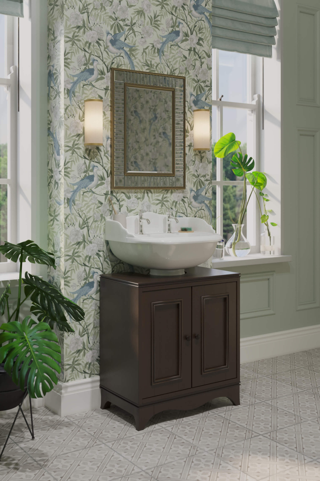 Broughton 2 Door Basin Cabinet (Dark) – Qualita Ltd