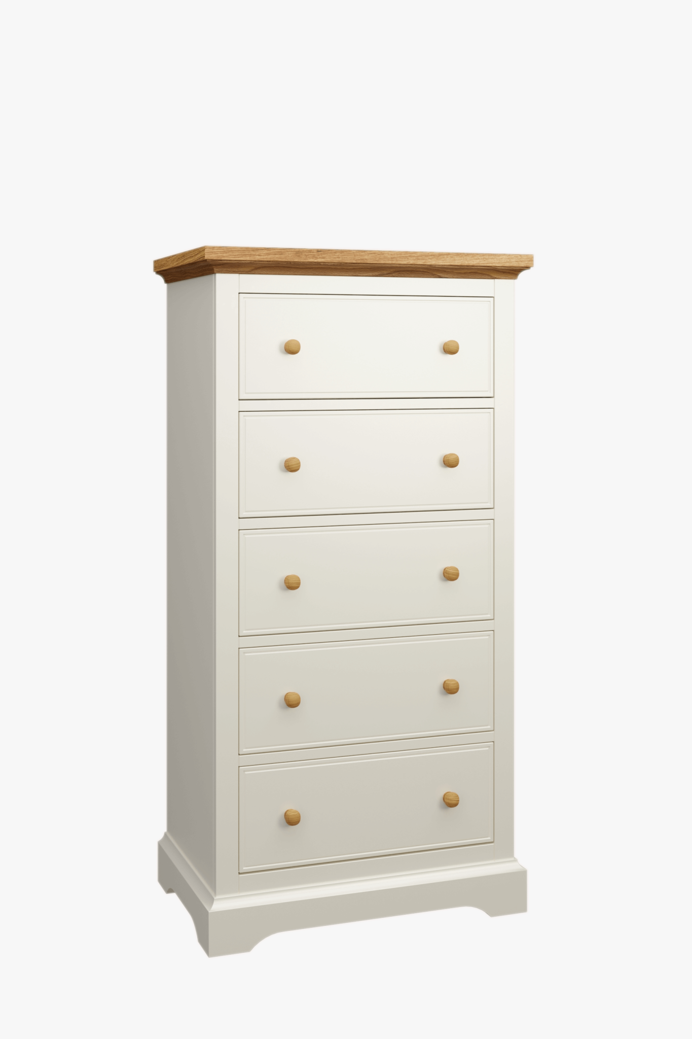 Oakham 5 Drawer Tall Chest (Ivory) – Qualita Ltd