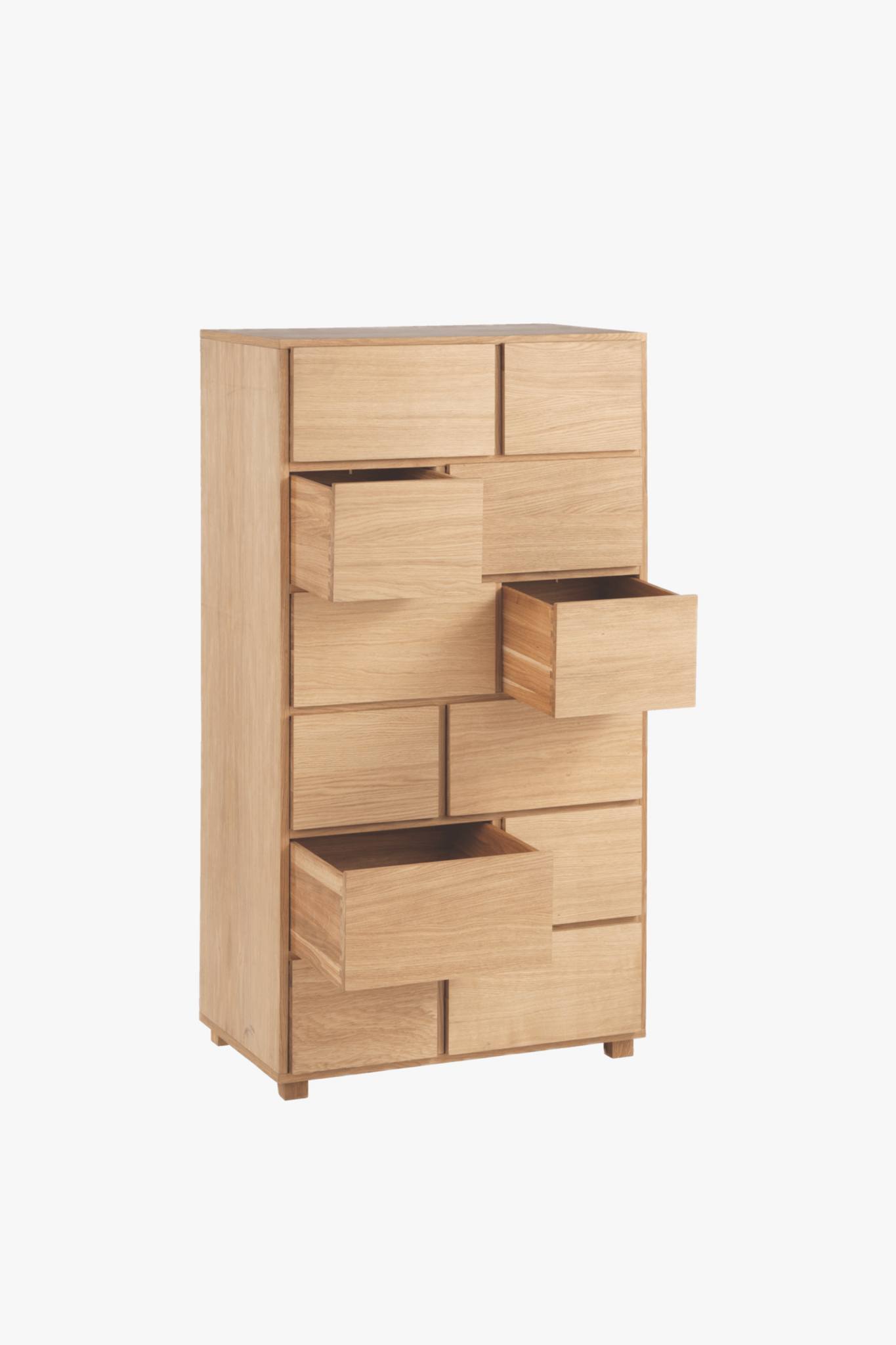 Hana II 12 Drawer Tall Chest (Oak) – Qualita Ltd