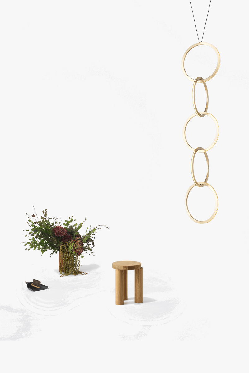Offset Stool, Side Table (Oak) – Qualita Ltd