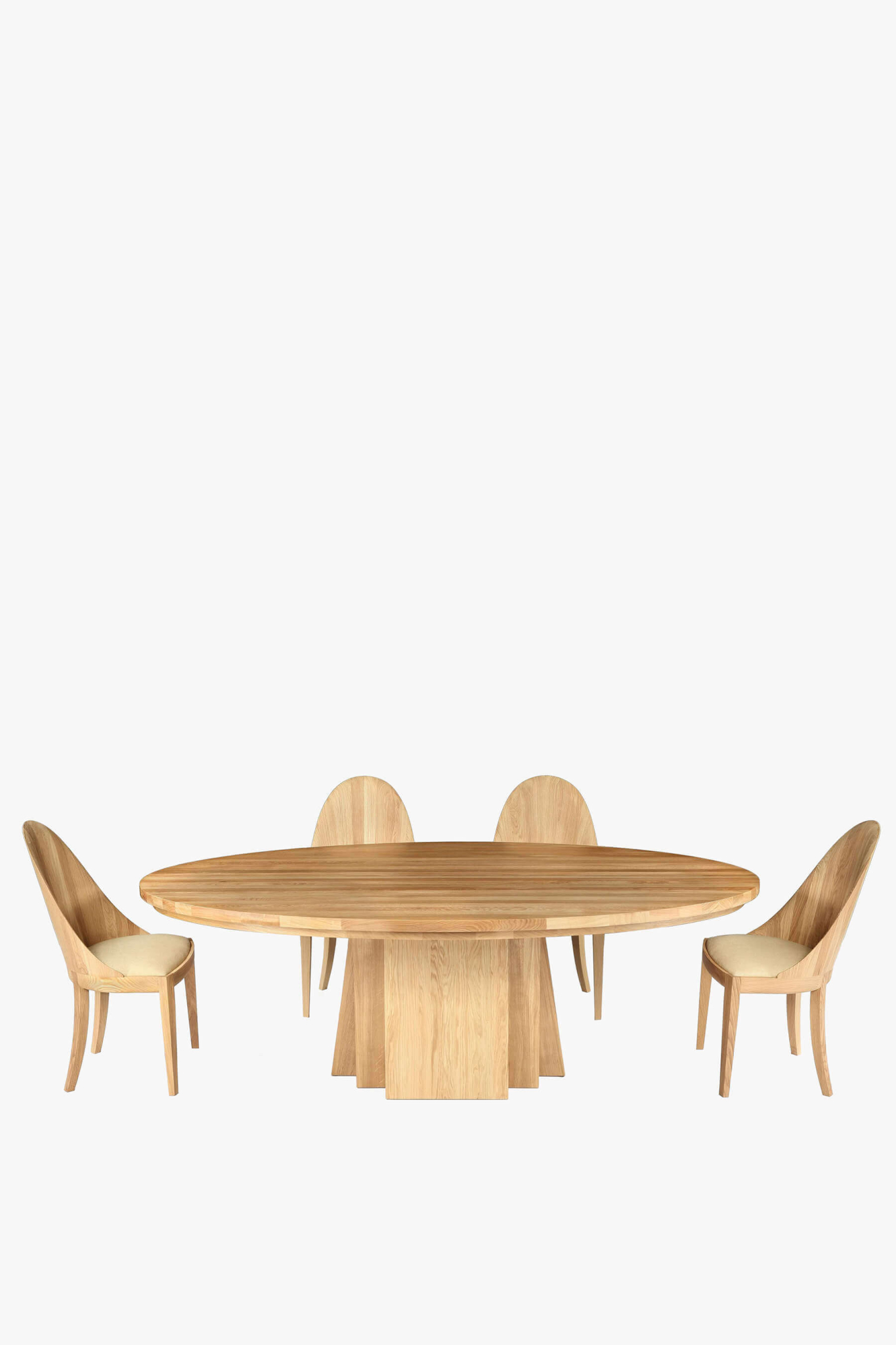 Rose Uniacke Oval Dining Table (Natural Oak) – Qualita Ltd