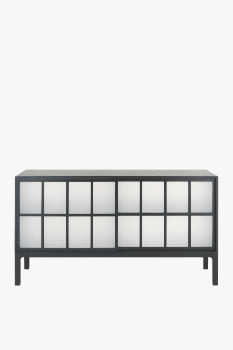 Soko Sliding Door Low Display Cabinet (Black) – Qualita Ltd