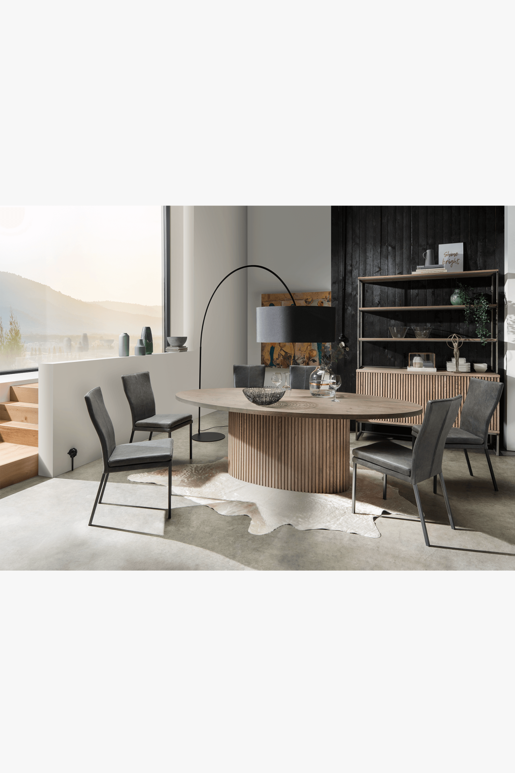 Timo Oval Dining Table with Slatted Base – Qualita Ltd