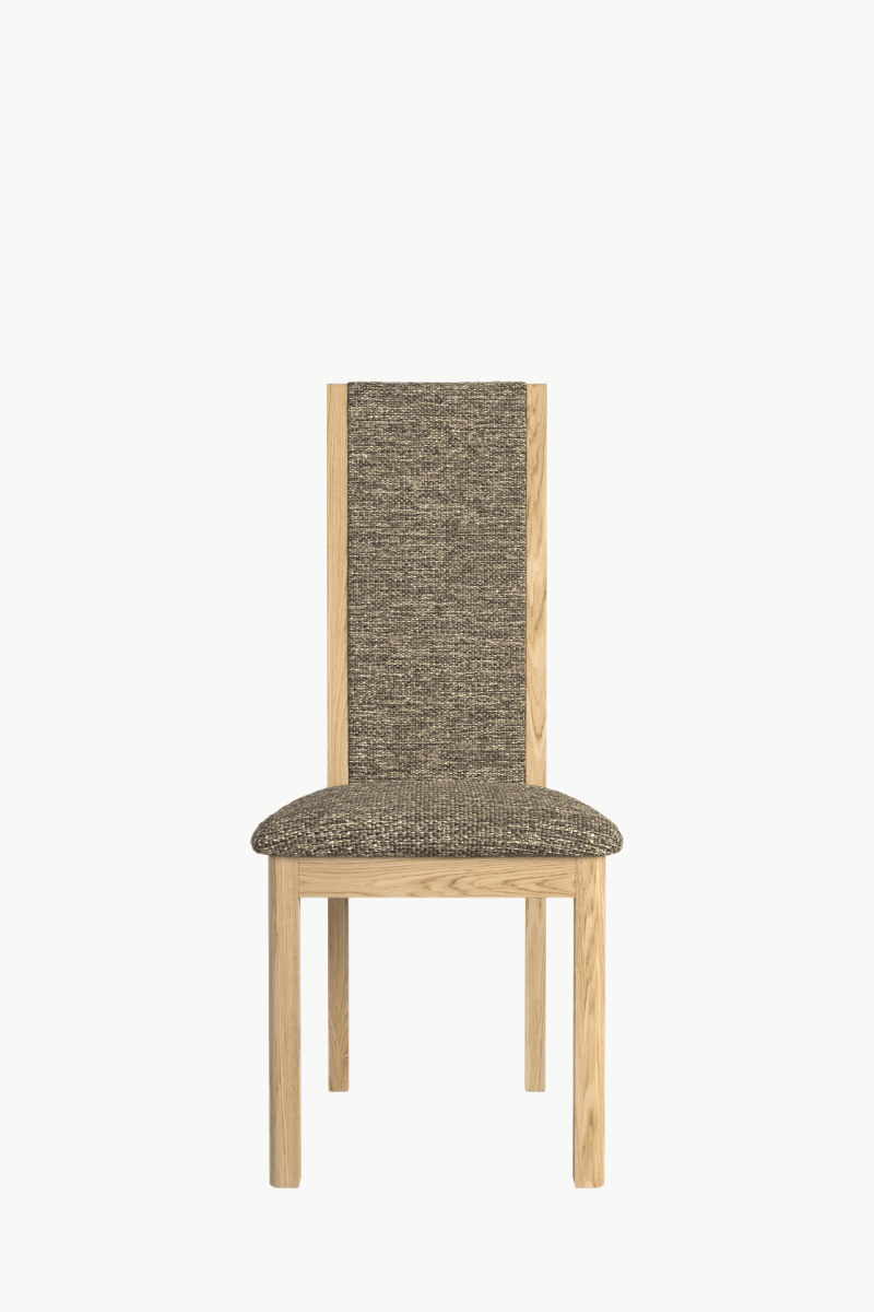 Stockholm Oak High Back Chair in Grey – Qualita Ltd