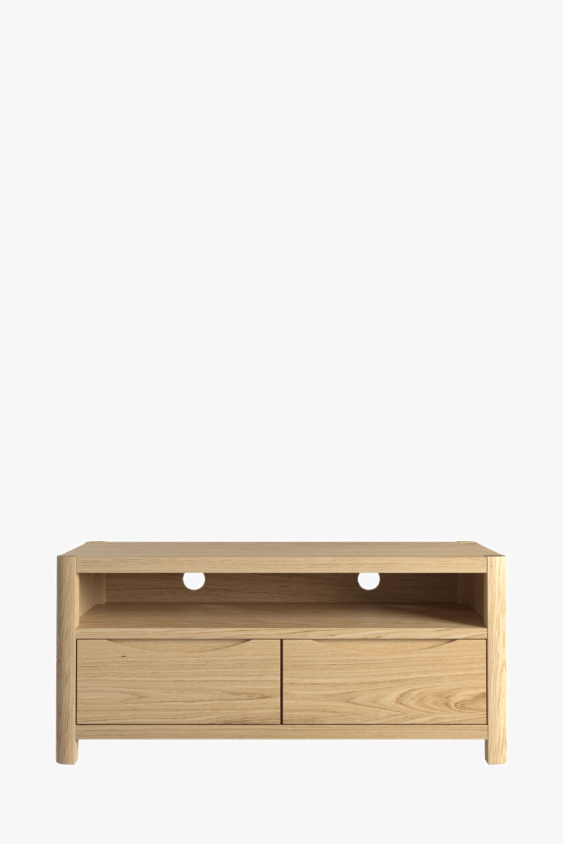 Stockholm 2 Drawer TV Unit (Oak) – Qualita Ltd