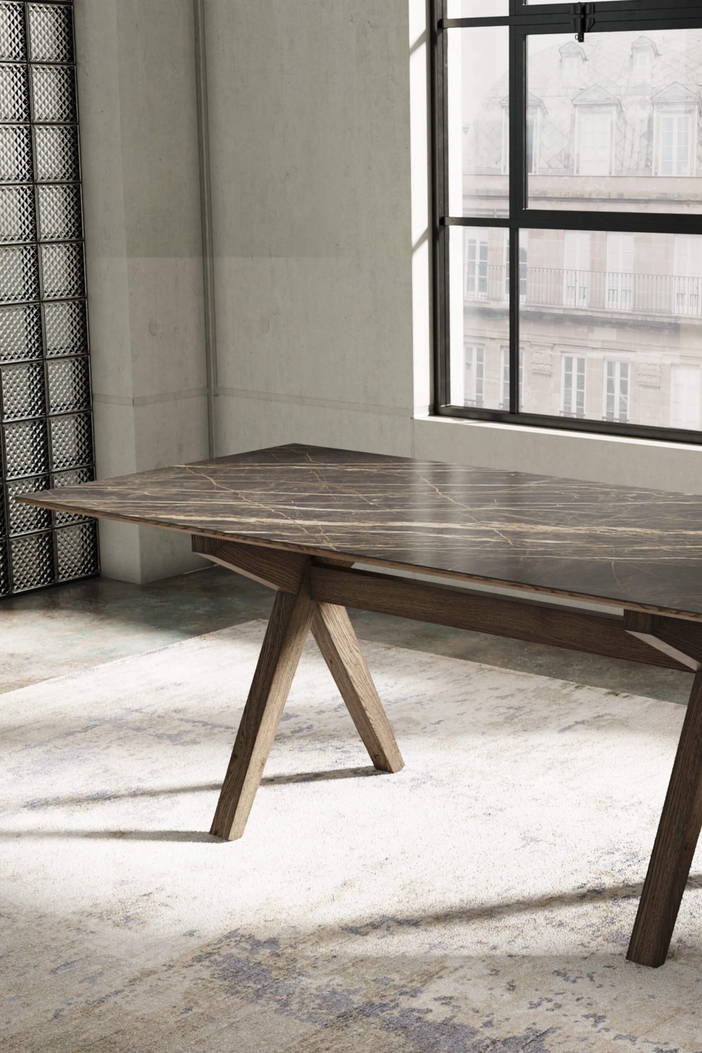 Alabastro Dining Table N (Y – Shaped Leg) – Qualita Ltd