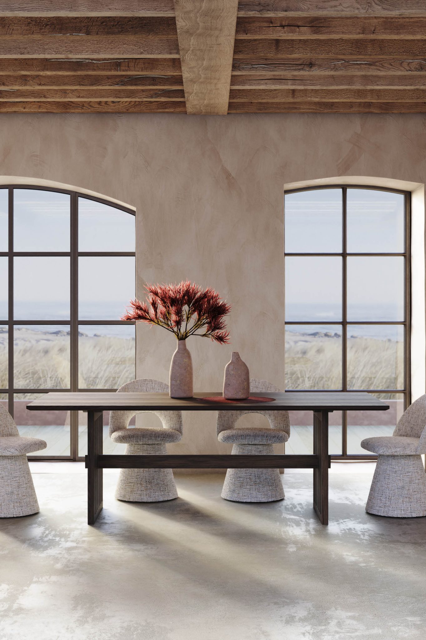 Abigail Ahern Batten 180cm Fixed Dining Table (6 Seats) – Qualita Ltd